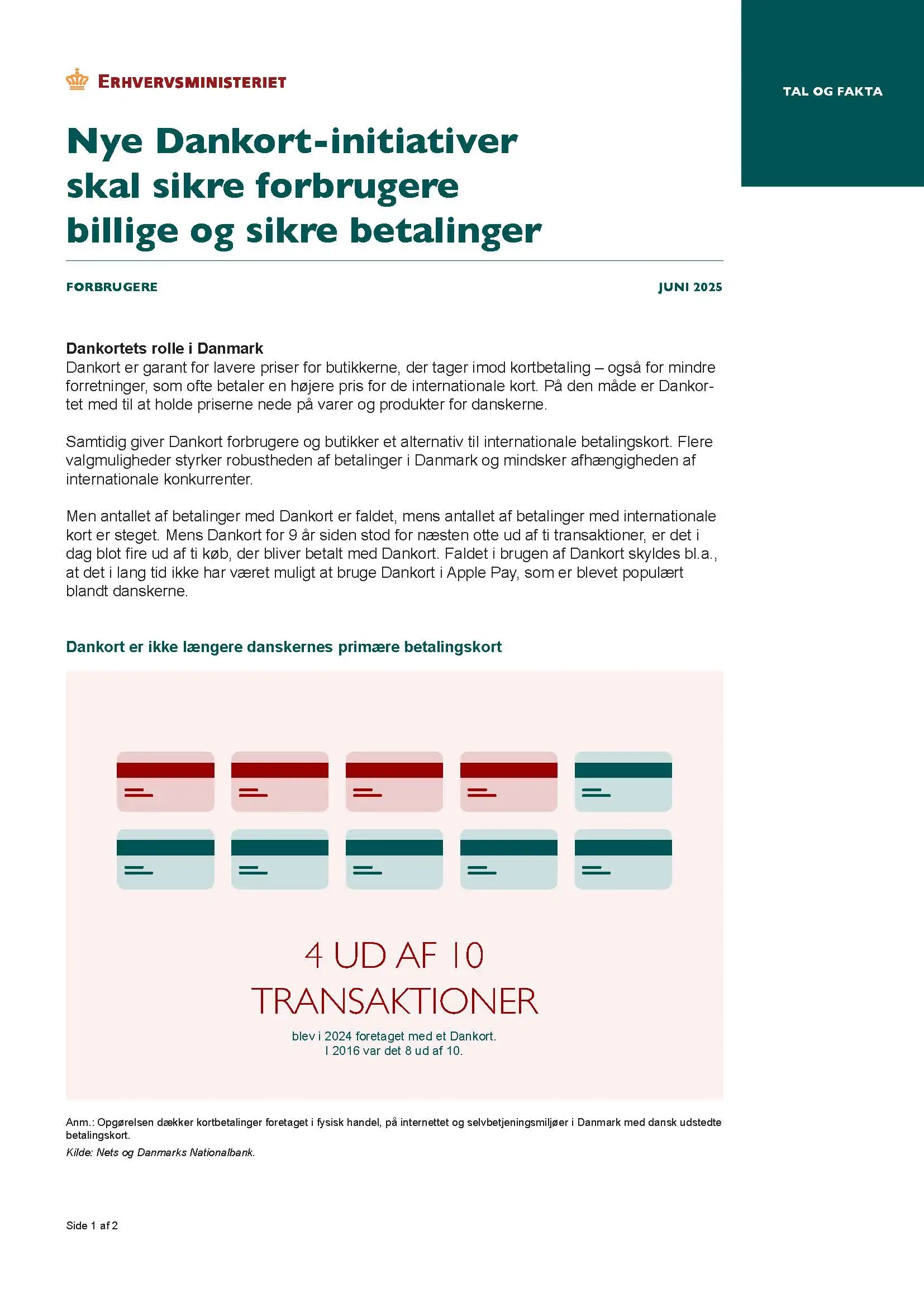 Nye Dankort-initiativer skal sikre forbrugere billige og sikre ...
